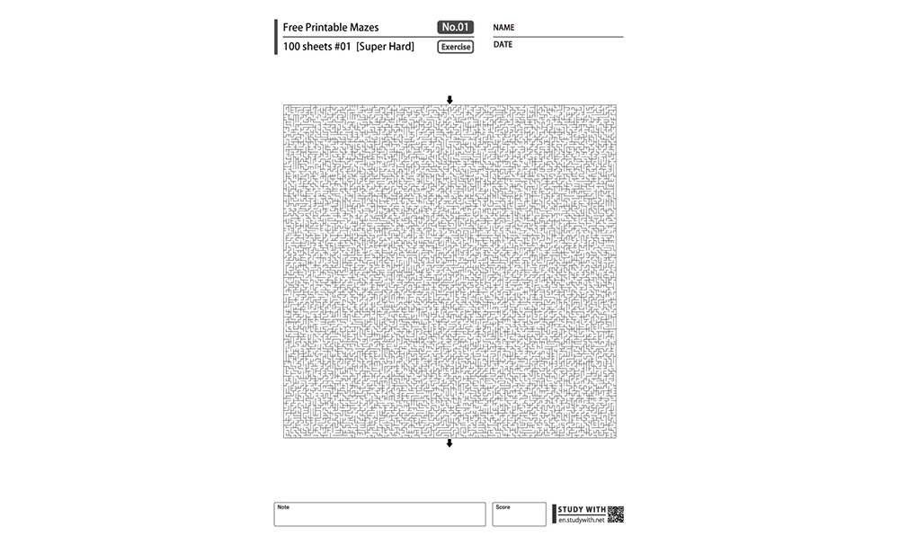 [Ultra-Hard] Free Printable Mazes for Kids 100 Sheets #03 | Free ...