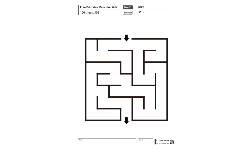 [Easy] Free Printable Mazes for Toddlers 100 sheets #06 | Free ...